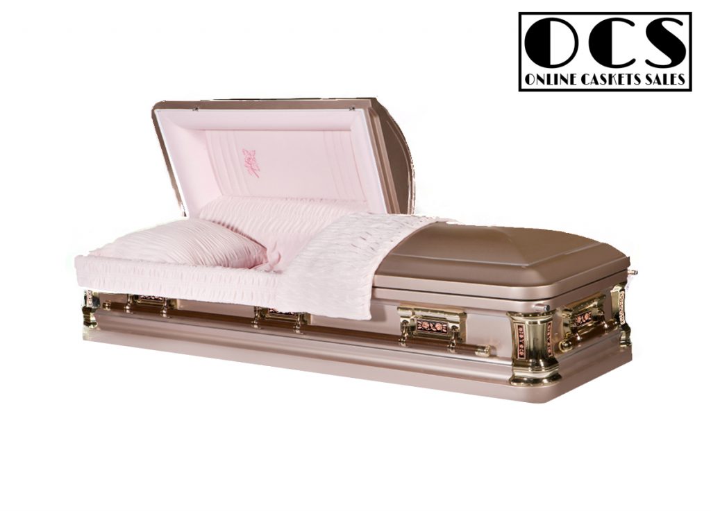 180012 – Rose Pink Casket Silver Rose Shaded Silver – Lt Pink Velvet ...