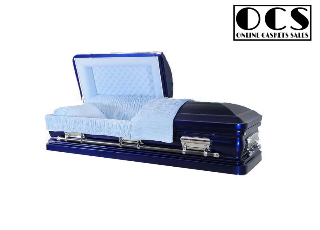 182002 – Cobalt Blue Metallic, 18ga Light Blue Velvet – Online Caskets ...