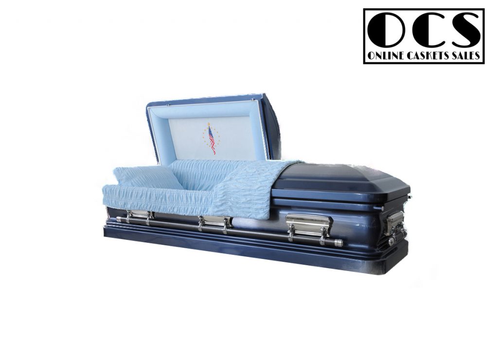 185007 – Military Casket (18ga) US Flag – Online Caskets Sales